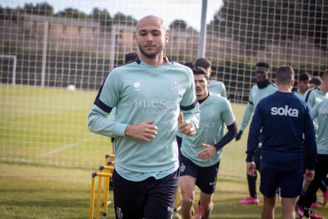Jeremy Blasco, el hombre más feliz del Huesca
